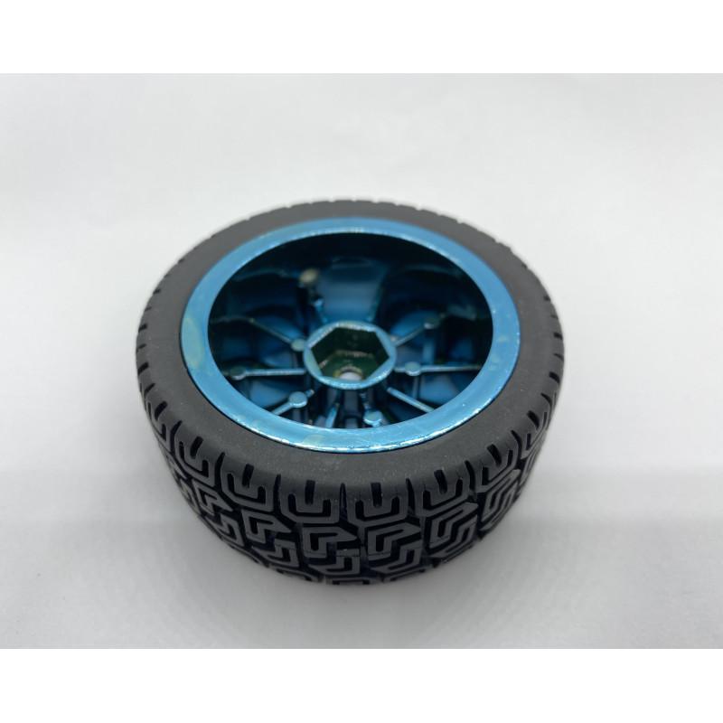 65mm soft rubber wheel, 26mm width, M8, 4.3mm axle