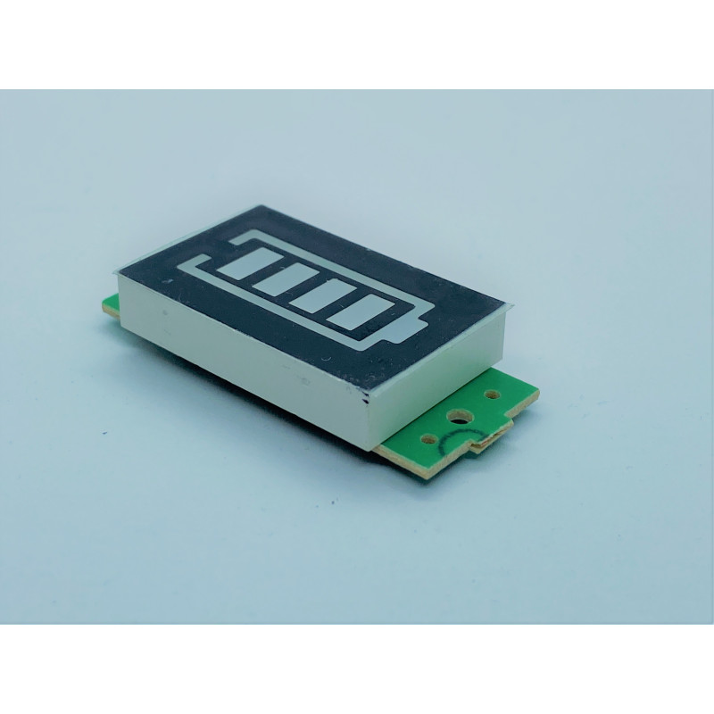 Battery status indication module, settable