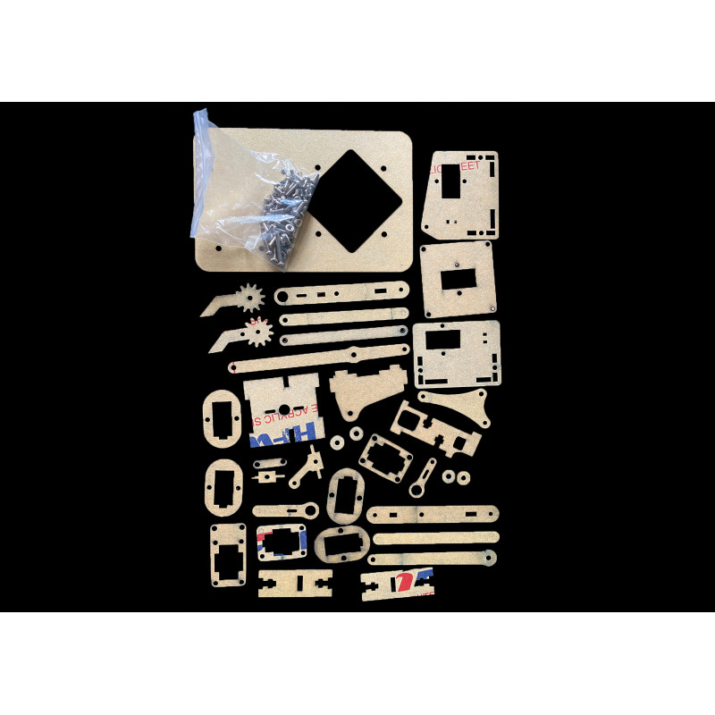 4-axis acrylic robotic arm kit compatible with SG90 MG90S
