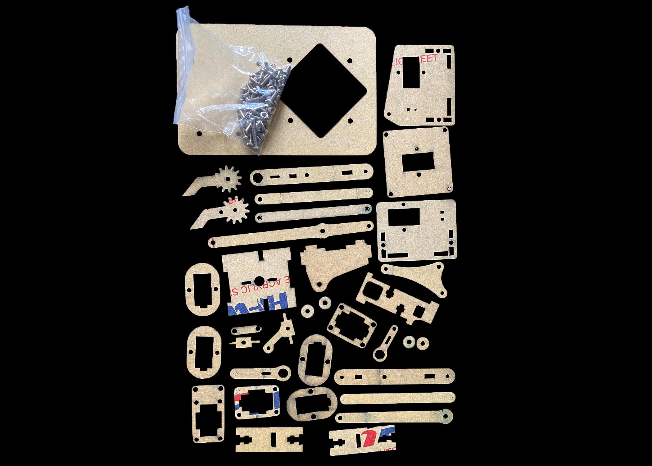 4-axis acrylic robotic arm kit compatible with SG90 MG90S