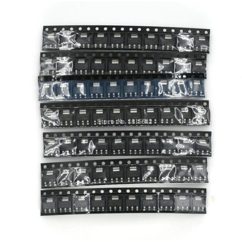 Set of 70 pieces AMS1117 7 values 1.2-5V ADJ TO-220