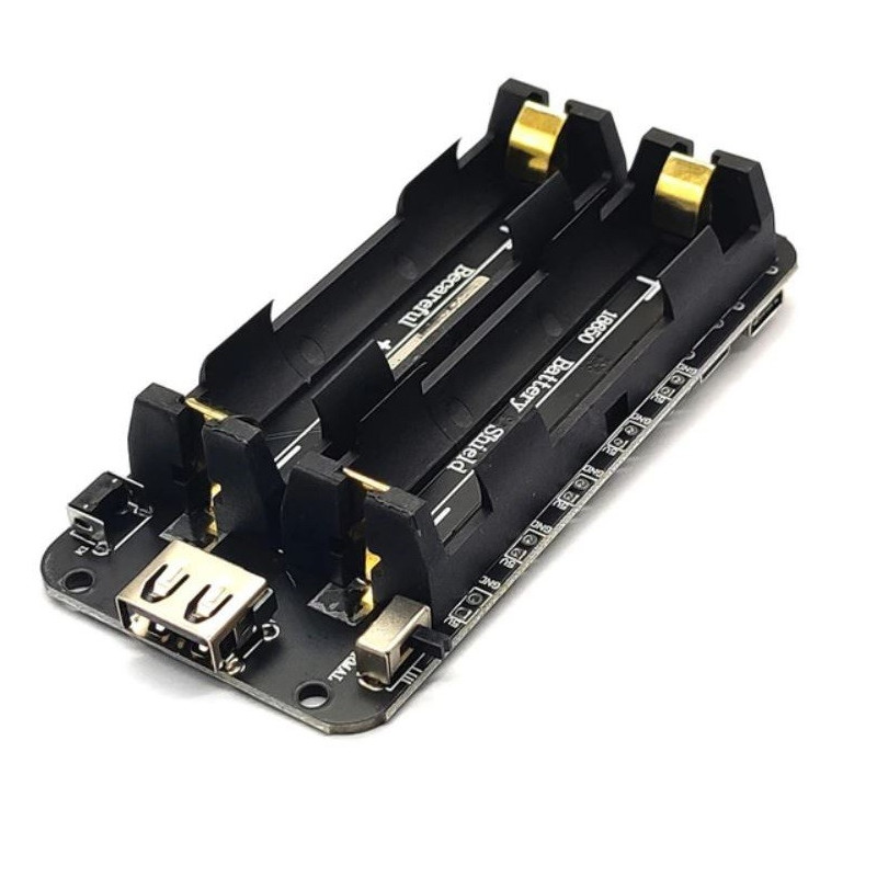 Powerbank module 18650, 2P, 5V and 3V output, for