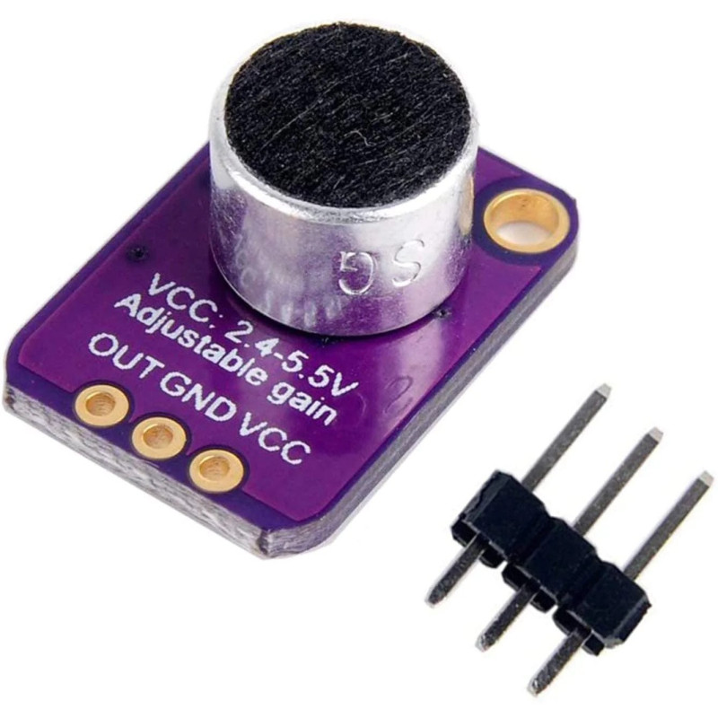 MAX4466 microphone module, with amplification