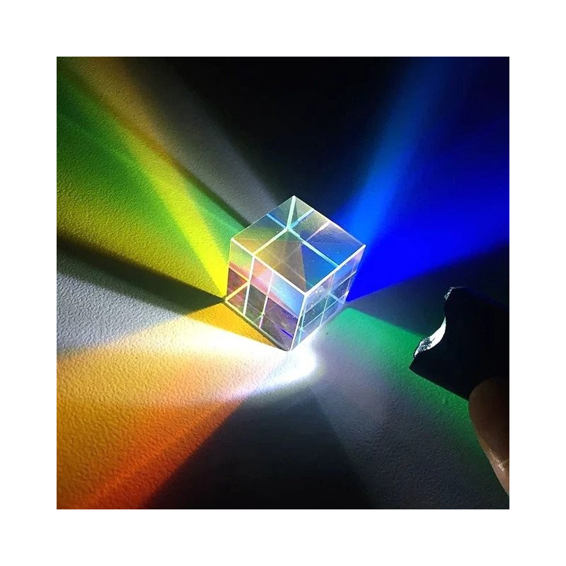 Optical prism cube X-Cube 15mm BK7/K9 experiments