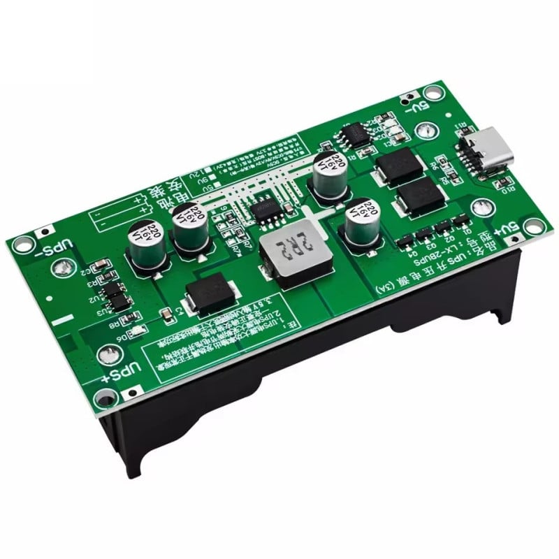 Modul UPS 12V, 15W, 18650, Type-C, 5V-IN
