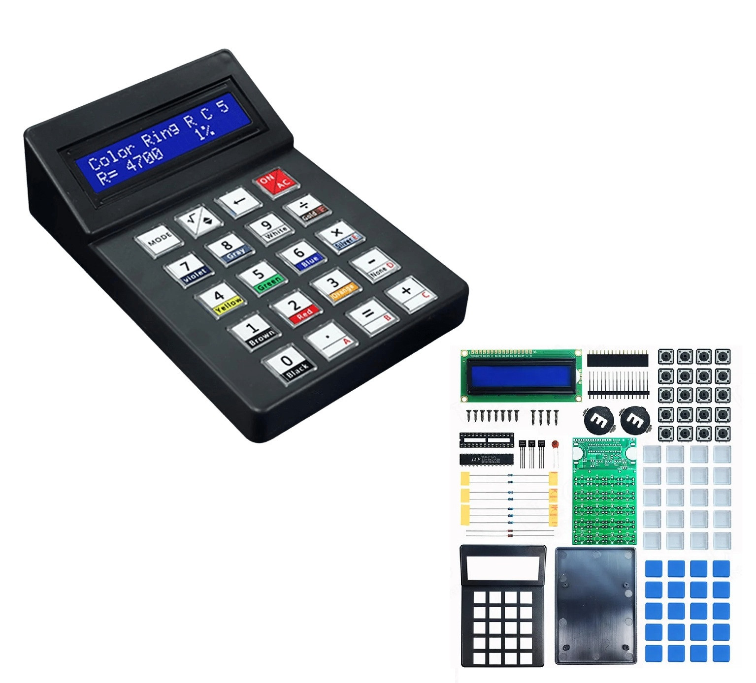 LCD1602 DIY Calculator Kit with LCD screen, unassembled