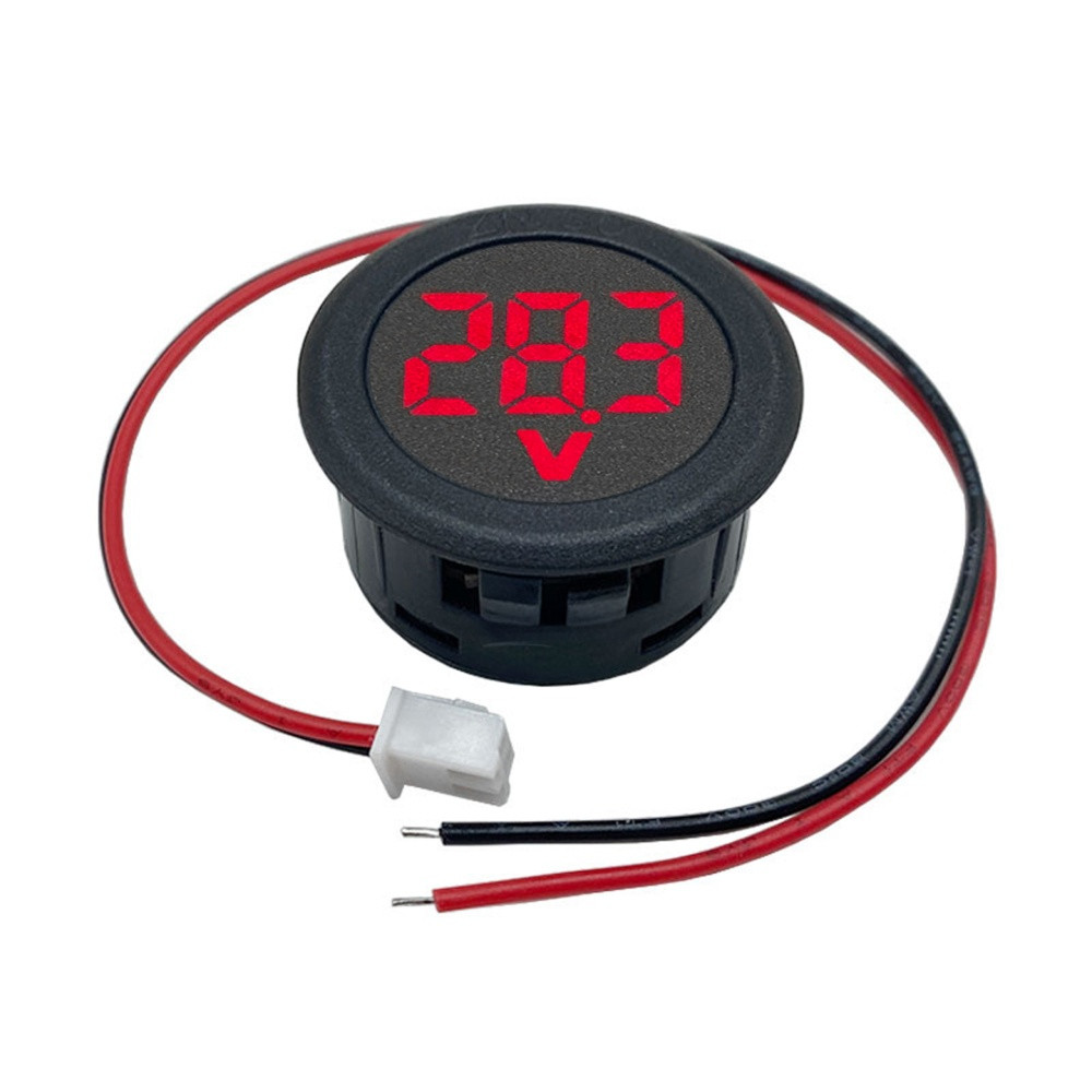 Digital voltmeter red panel 30mm 4-100V DC LED