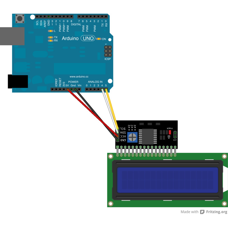 I2C LCD interface module 1602, 2004