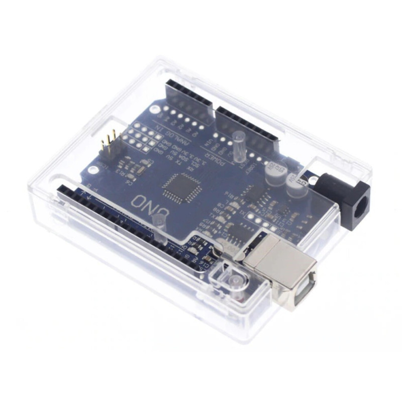 Carcasa plastic transparent Arduino UNO