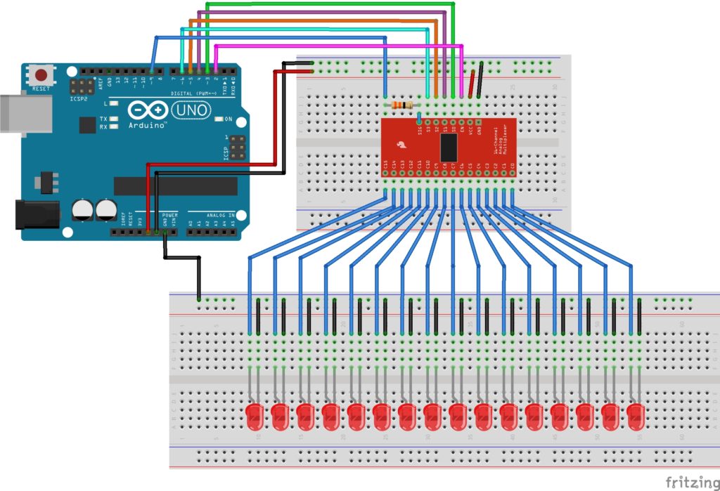 16-channel multiplexer module