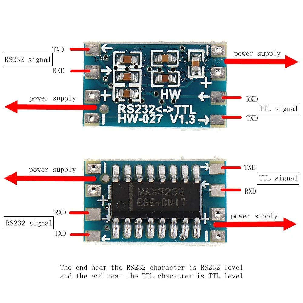 Modul convertor MCU mini RS232 MAX3232 la TTL 3-5.5V