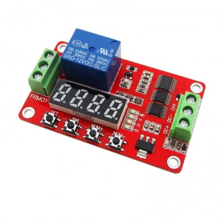 FRM01 Self-Lock Relay Cycle Timer Module Plc Automation Delay 5V/12V/24V Optional