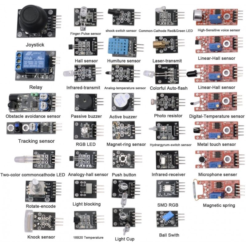 37 in 1 box Sensor Kit For Starters V2 without box